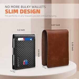 RUNBOX | Bags | Runbox Slim Wallets For Men Leather Money Clip Wallet ...